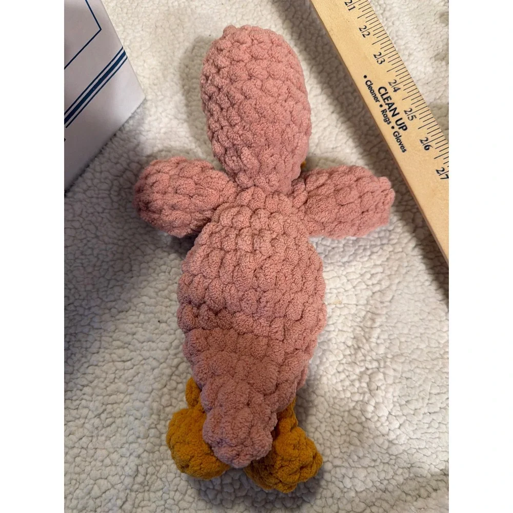 Handmade | Toys | Handmade Pink Crochet Duck Plushie Amigurumi Chenille ...